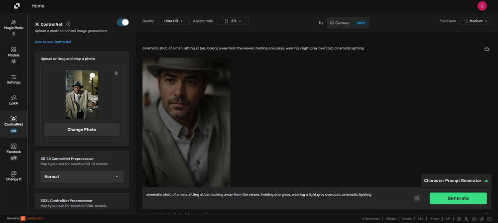 RenderNet AI : Master AI Image Creation